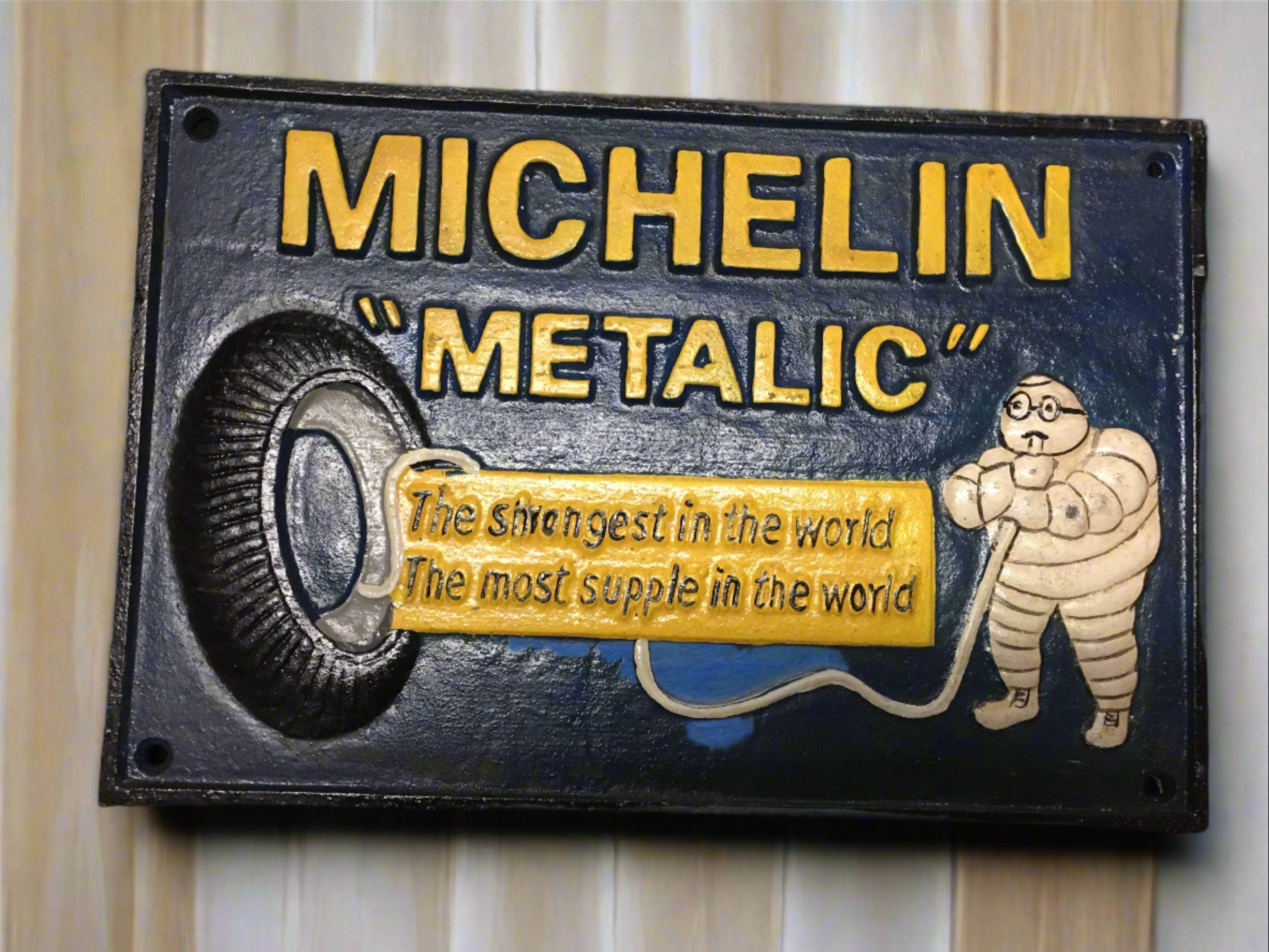 CAST IRON MICHELIN METALIC SIGN – Jantiques LLC.